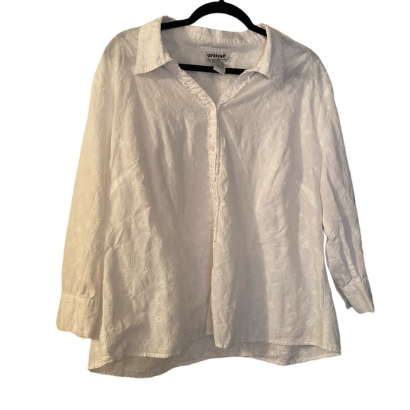 Unique Spectrum | Tops | Unique Spectrum White Button Down Blouse ...